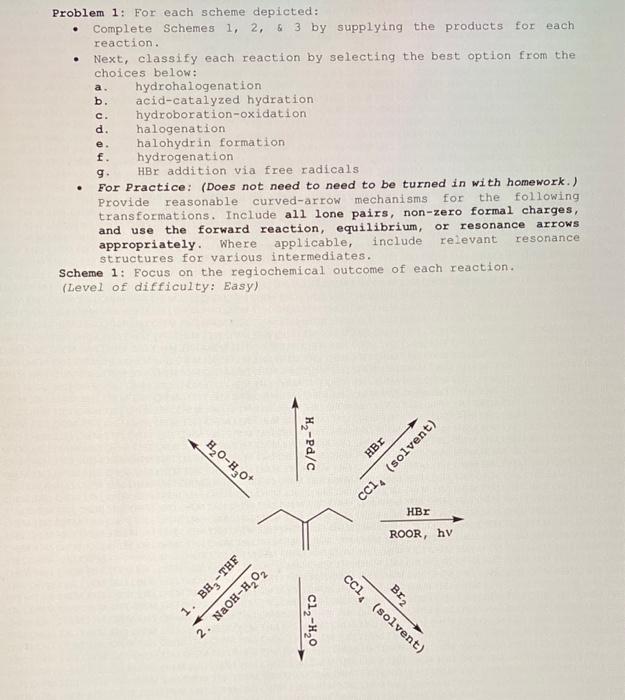 Solved Problem 1: For each scheme depicted: Complete Schemes | Chegg.com
