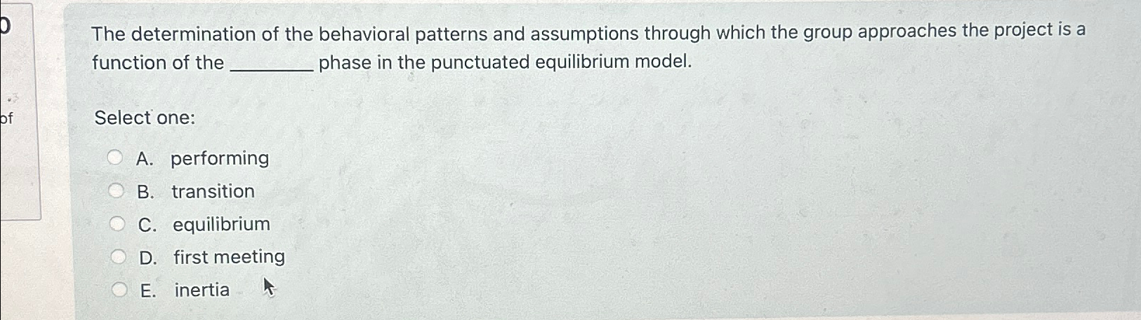Solved The determination of the behavioral patterns and | Chegg.com