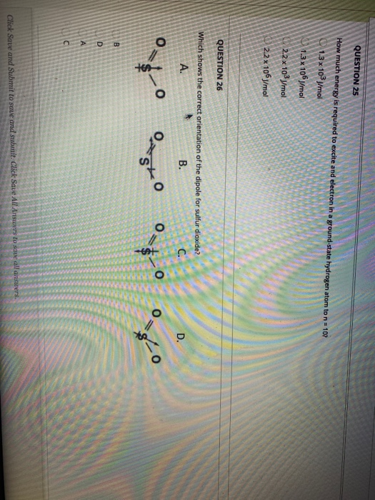 Solved Ground State Hydrogen Atom To N 10 Question 25 How