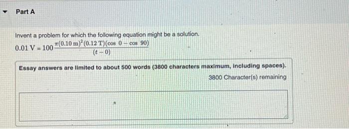 Solved Invent a problem for which the following equation | Chegg.com