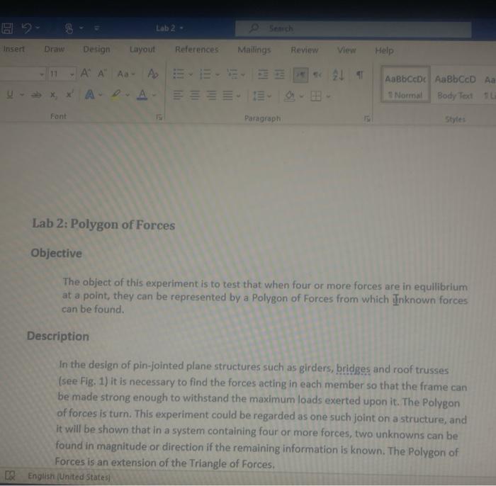 Solved A9- Lab 2 - Insert Draw Design Layout References | Chegg.com
