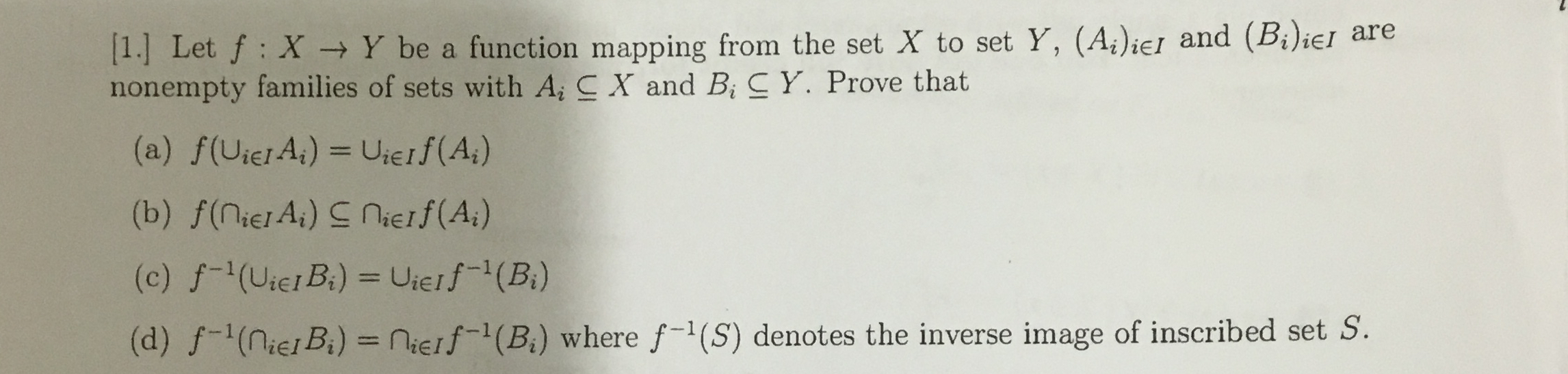 Solved [1.] Let f:x->Y be a function mapping from the set x | Chegg.com