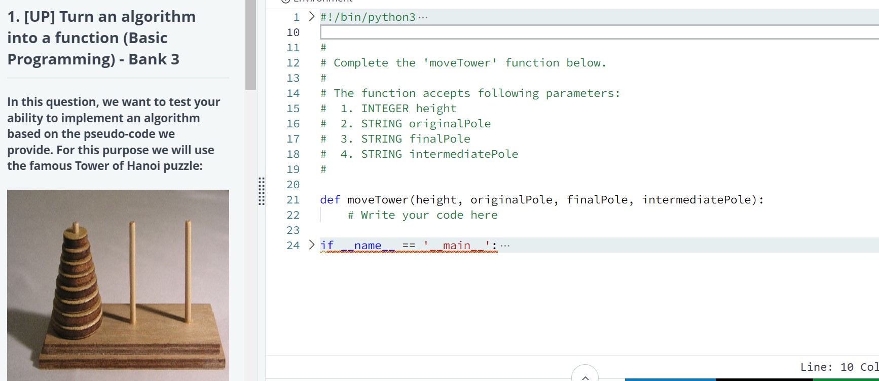 Solved [UP] ﻿Turn an Algorith into a function (basic | Chegg.com