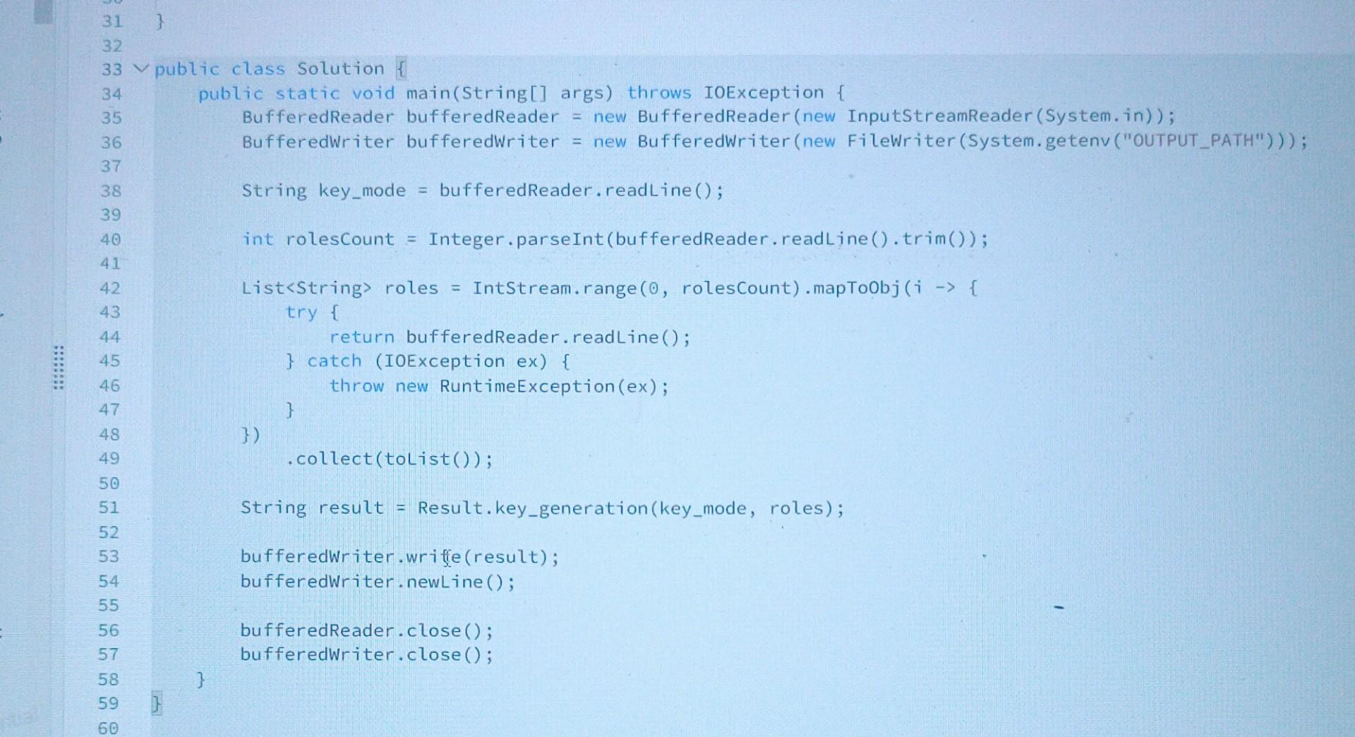 Solved Language Environment Autocomple 1 > import java.io.*; | Chegg.com
