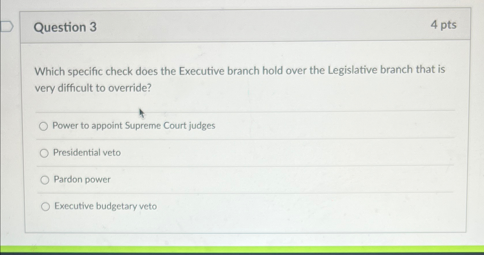 Solved Question 34 ﻿ptsWhich specific check does the | Chegg.com