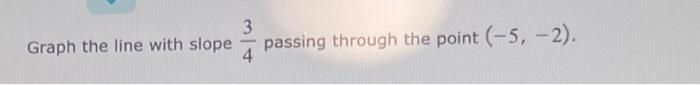 Solved Graph the line with slope 43 passing through the | Chegg.com
