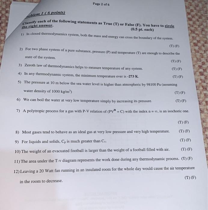Solved noblem I (6 points) Classify each of the following | Chegg.com