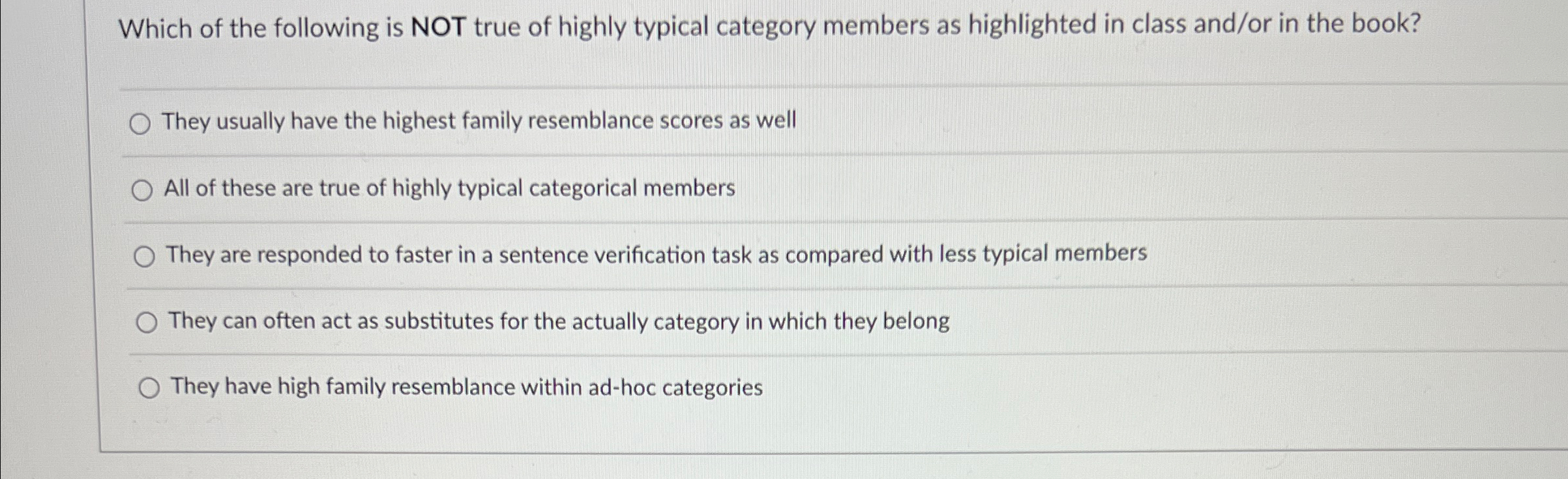Solved Which of the following is NOT true of highly typical | Chegg.com