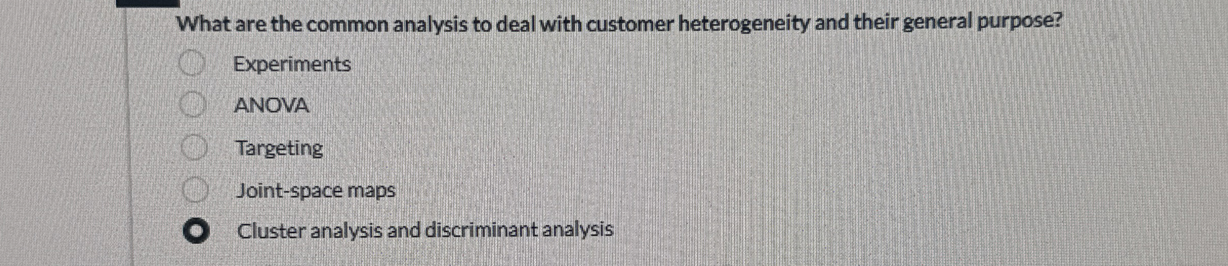 Solved What are the common analysis to deal with customer | Chegg.com