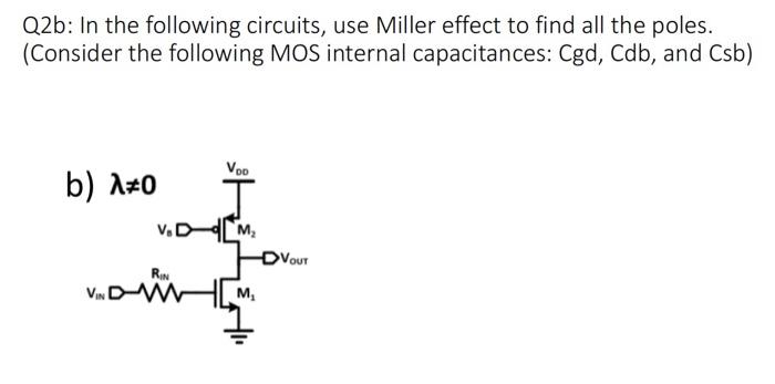 Solved In the following circuits, use Miller effect to find | Chegg.com