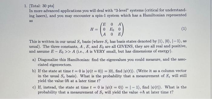 Solved [Total: 30 pts] In more advanced applications you | Chegg.com