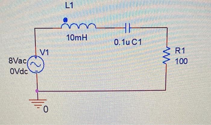 Solved Construct this circuit on Multisim. a) plot voltage | Chegg.com