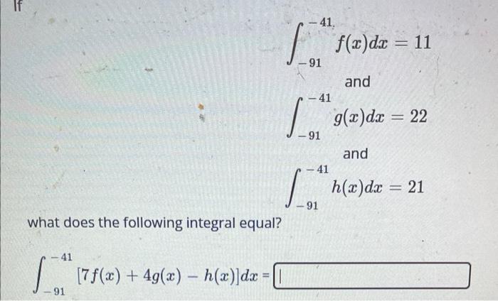 Solved what does the following integral equal? | Chegg.com