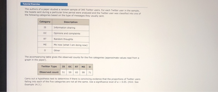 Solved Tutorial Exercise The authors of a paper studied a | Chegg.com