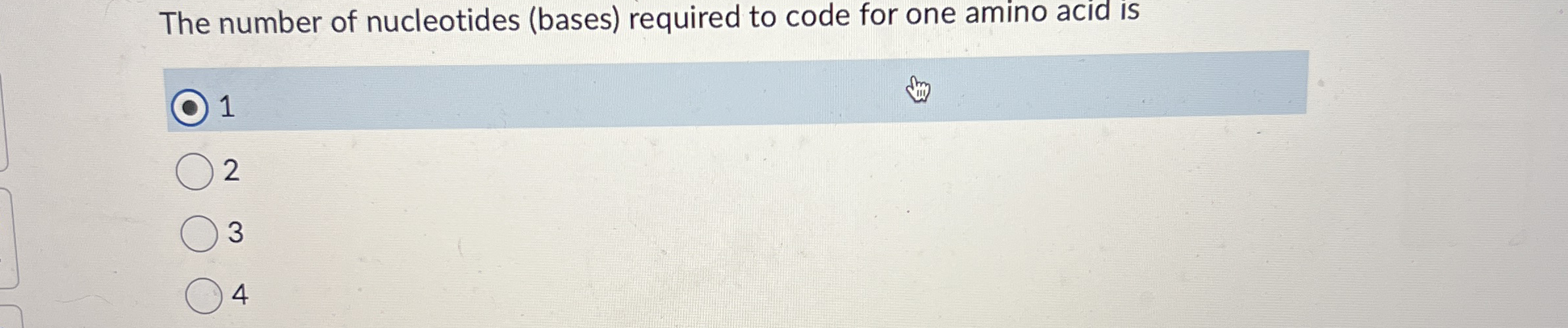 Solved The number of nucleotides (bases) ﻿required to code | Chegg.com