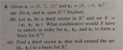 Solved Given x1 = (1, 1, 1)T and X2 = (3, -1, 4)T: Do x1 | Chegg.com