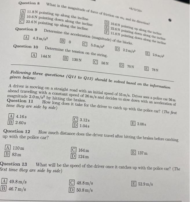 Solved given below: (Q11 to Q13) should be solved based on | Chegg.com