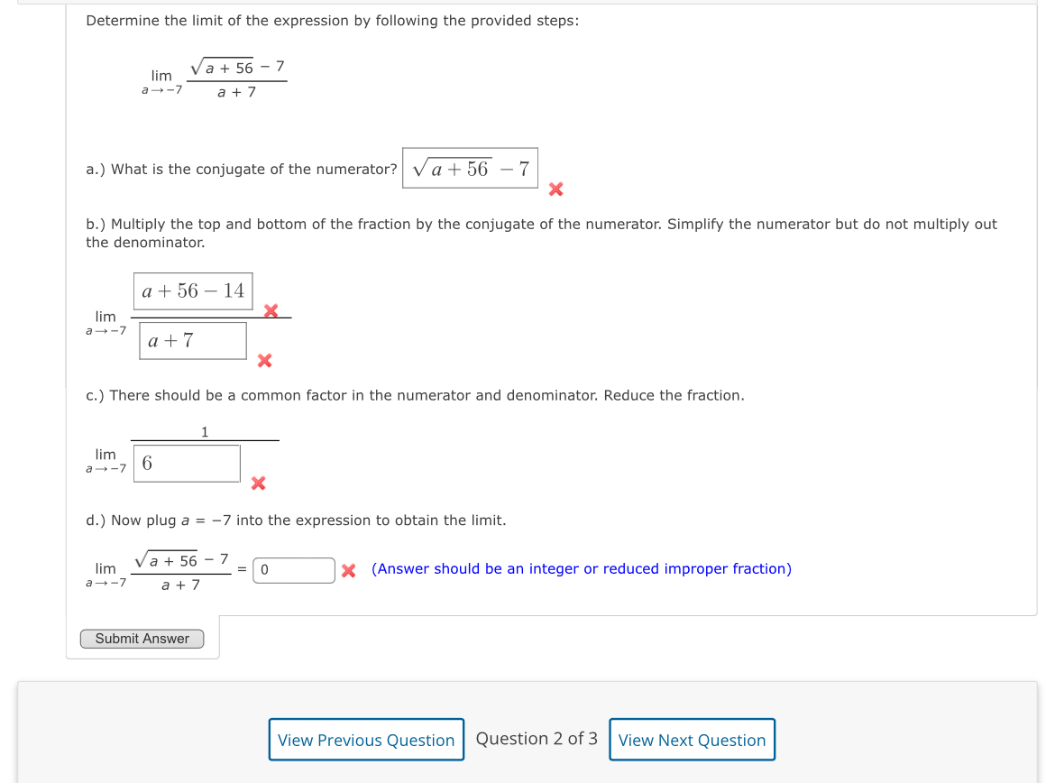 Solved Determine the limit of the expression by following | Chegg.com