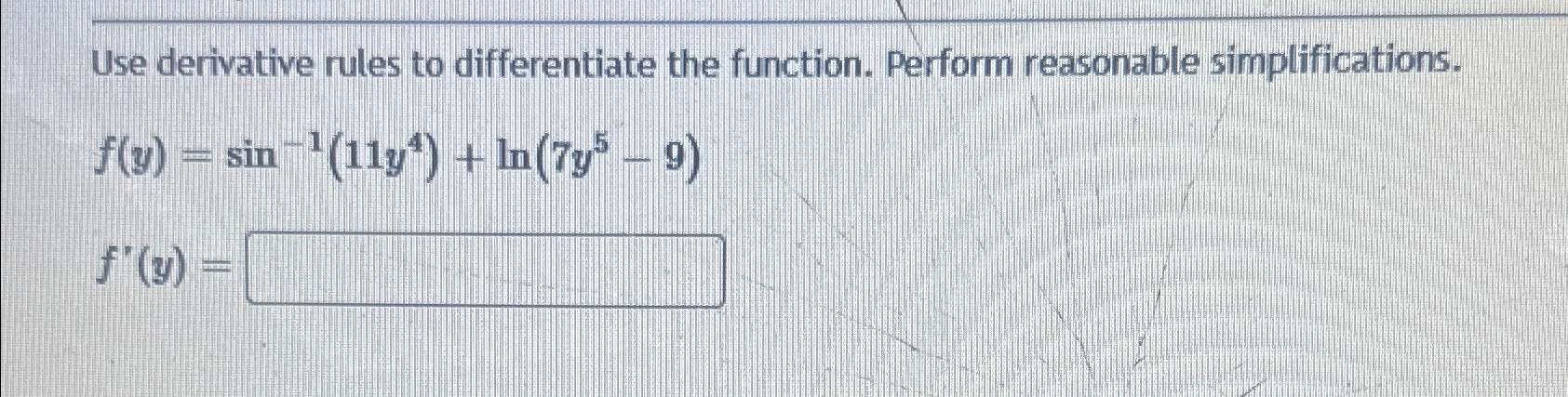 Solved Use derivative rules to differentiate the function. | Chegg.com