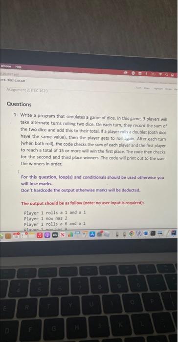 Solved Window Help 2-ITEC1620.pdf Assignment 2: ITEC 1620 | Chegg.com