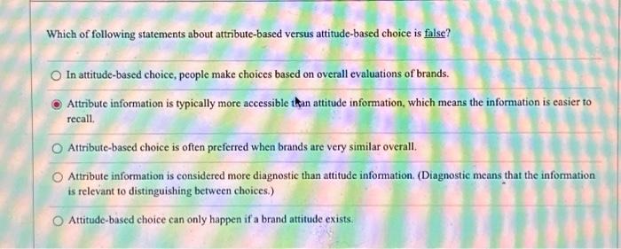Solved Which of following statements about attribute-based | Chegg.com