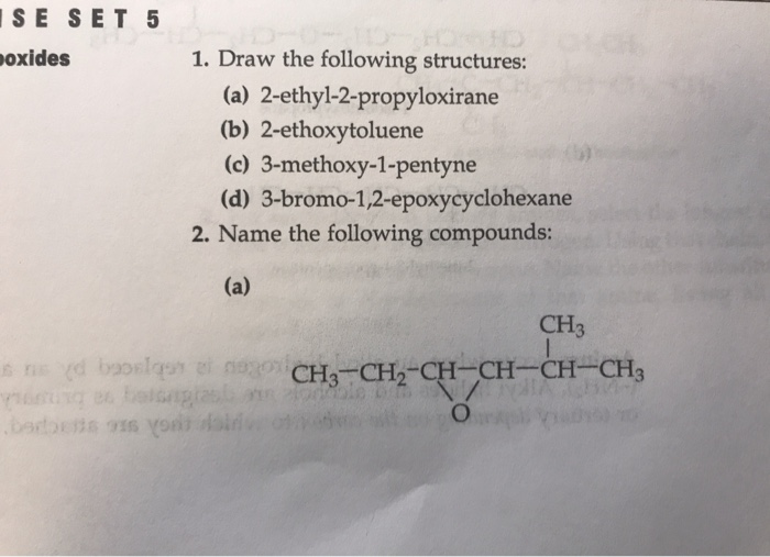 Solved SE SET 5 1. Draw the following structures: oxides (a) | Chegg.com
