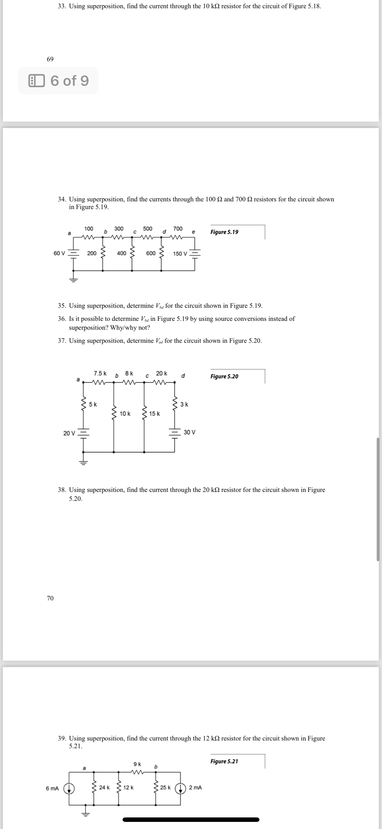 Solved Using Superposition Find The Current Through The