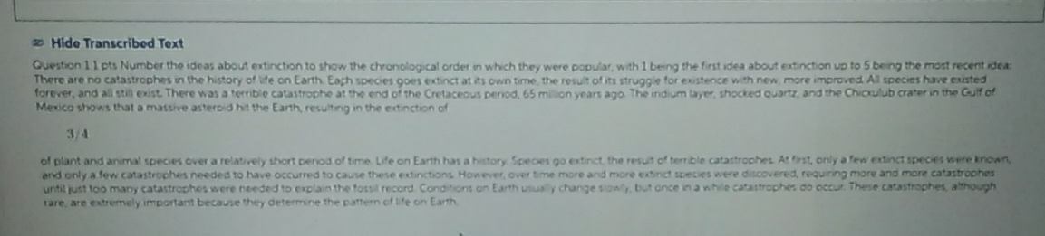Solved Hide Transcribed TextQuestion 11 ﻿pts Number the | Chegg.com