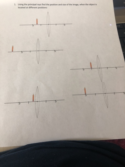 Solved 1. Using the principal rays find the position and | Chegg.com