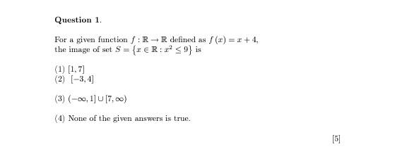 Solved For a given function f:R→R defined as f(x)=x+4, the | Chegg.com