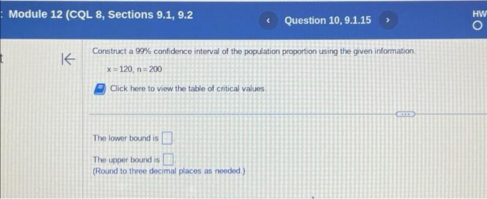 Solved Module 12 Cql 8 Sections 9 1 9 2 K Click Here To