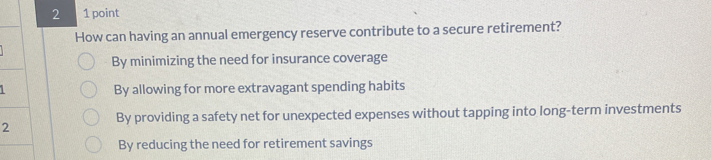 Solved 21 ﻿pointHow can having an annual emergency reserve | Chegg.com