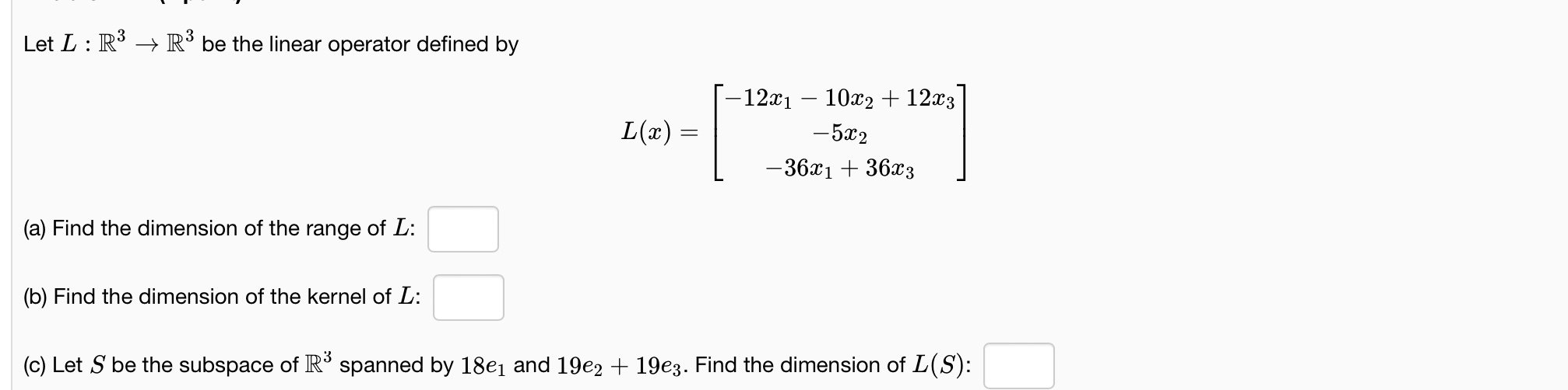 Let L:R3→R3 ﻿be the linear operator defined | Chegg.com