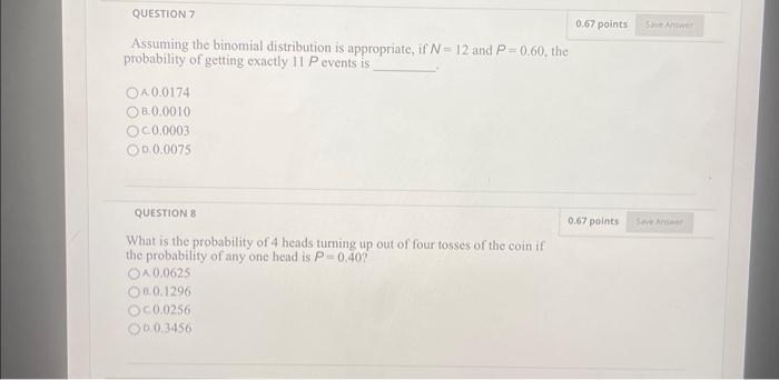 Solved Assuming the binomial distribution is appropriate, if | Chegg.com