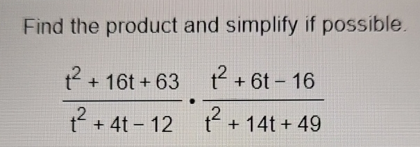 Solved Find the product and simplify if | Chegg.com
