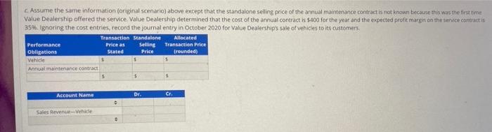 Solved Allocating Transaction Price to Performance | Chegg.com