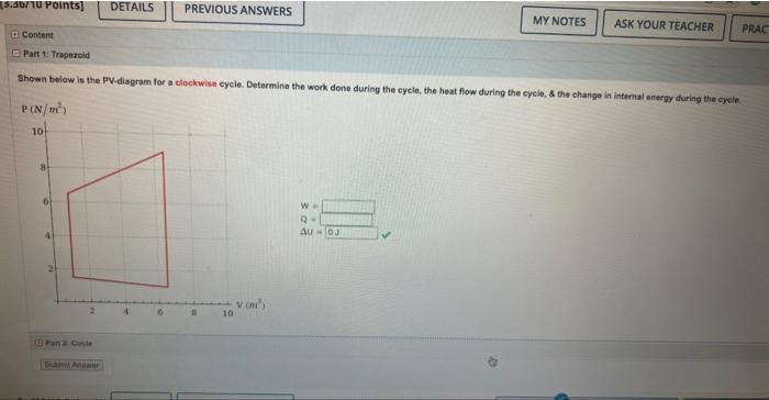 [Solved]: Shown below is the PV-diagram for a clockwise cyc