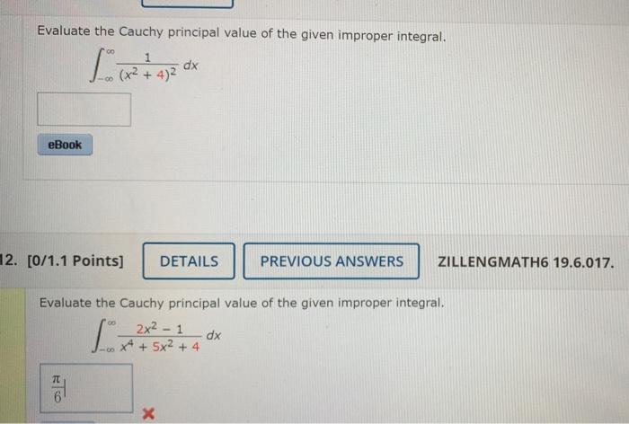 Solved Evaluate the Cauchy principal value of the given | Chegg.com