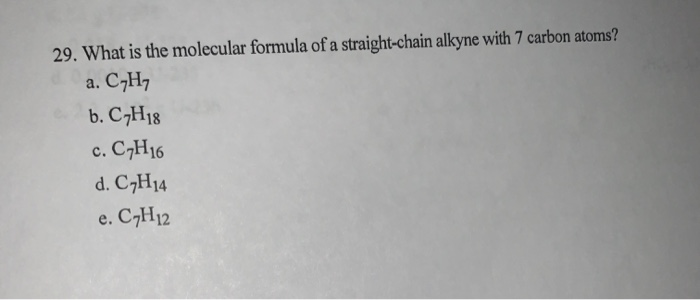 Solved what is the molecular formula of a straight chain | Chegg.com