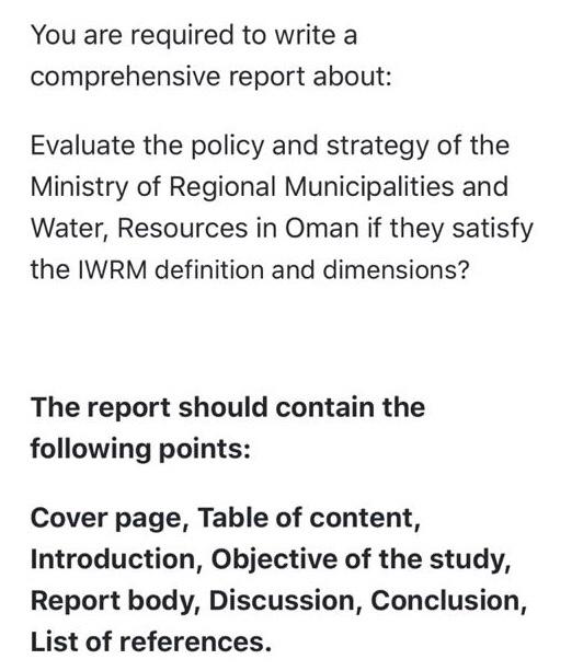 Solved You are required to write a comprehensive report | Chegg.com