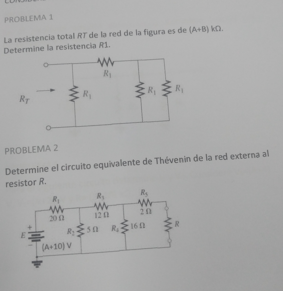 Solved PROBLEMA 1La resistencia total RT ﻿de la red de la | Chegg.com