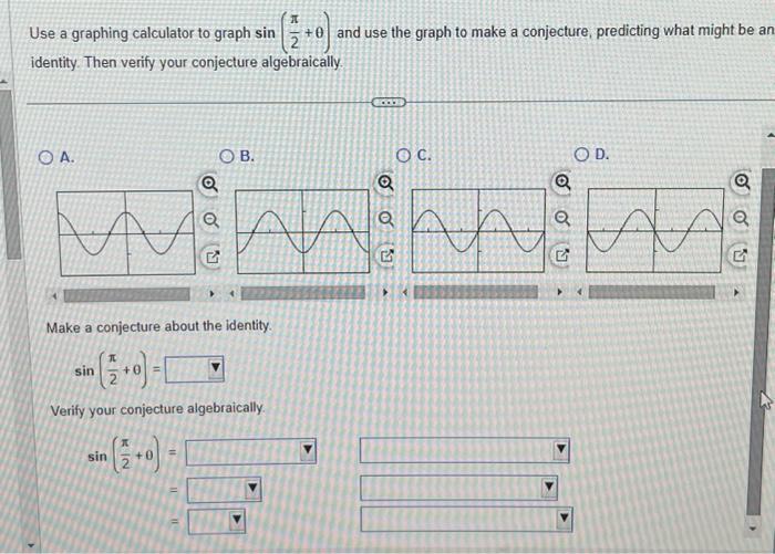 Solved Use a graphing calculator to graph sin(2π+θ) and use | Chegg.com