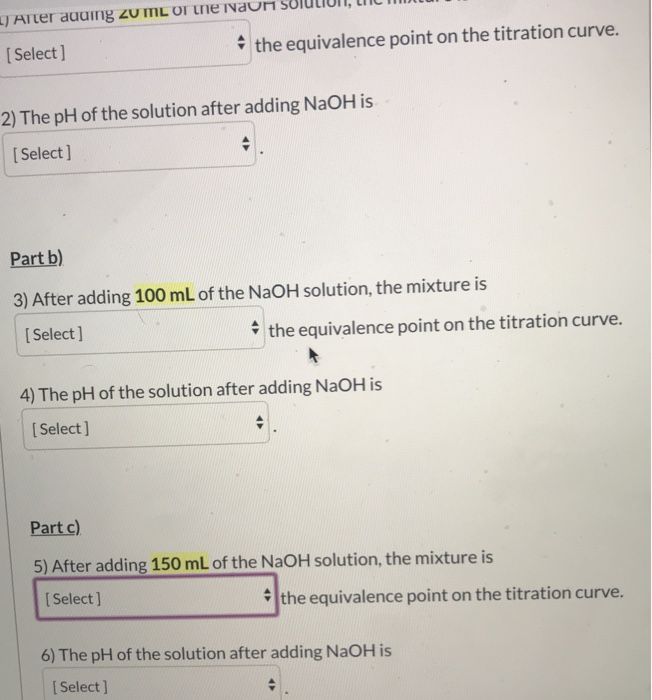 Solved .50.0 mL sample of 0.20 M HCl(aq) is titrated with | Chegg.com