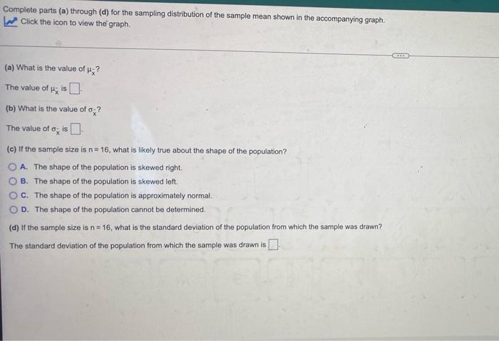 Solved Complete parts (a) through (d) for the sampling | Chegg.com
