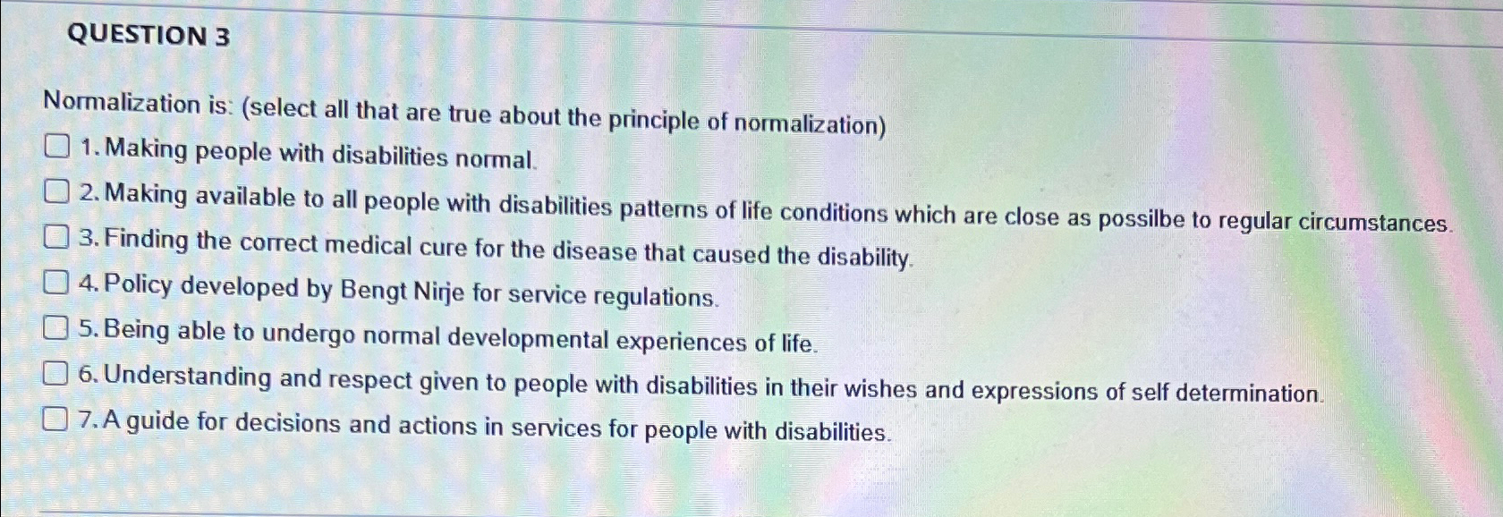 Solved QUESTION 3Normalization is: (select all that are true | Chegg.com
