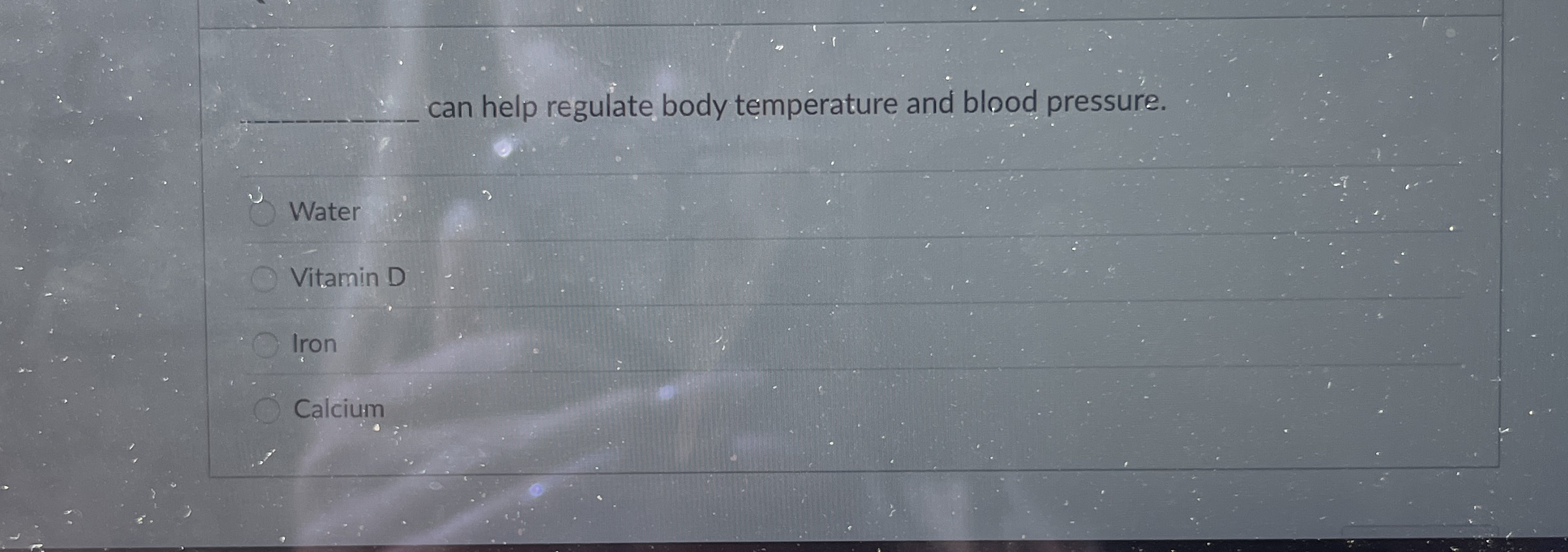 Solved q, ﻿can help regulate body temperature and blood | Chegg.com