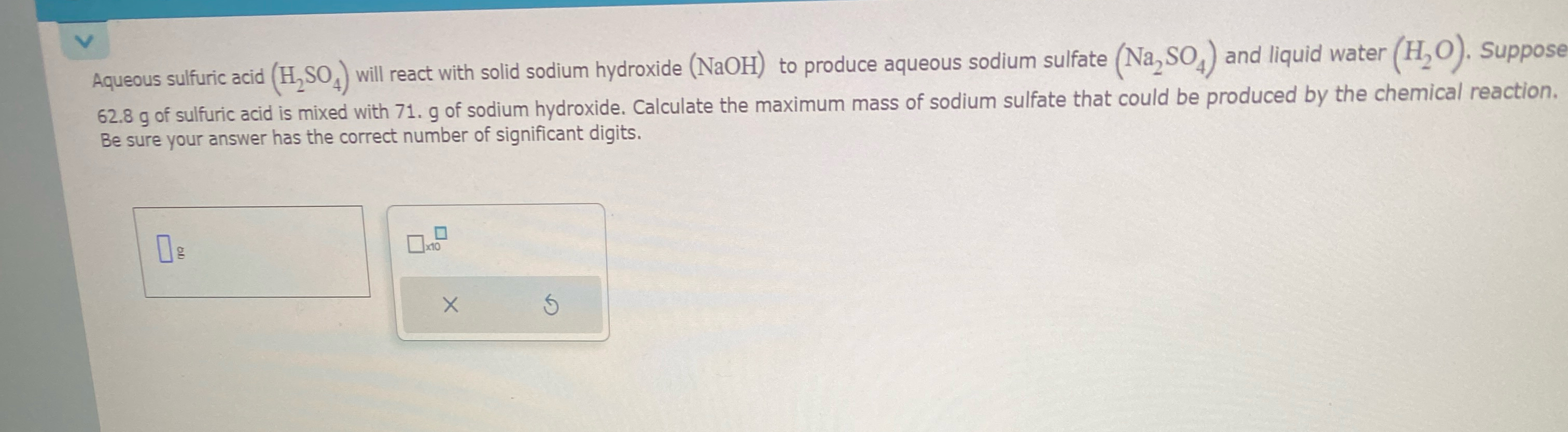 Solved Aqueous sulfuric acid (H2SO4) ﻿will react with solid | Chegg.com