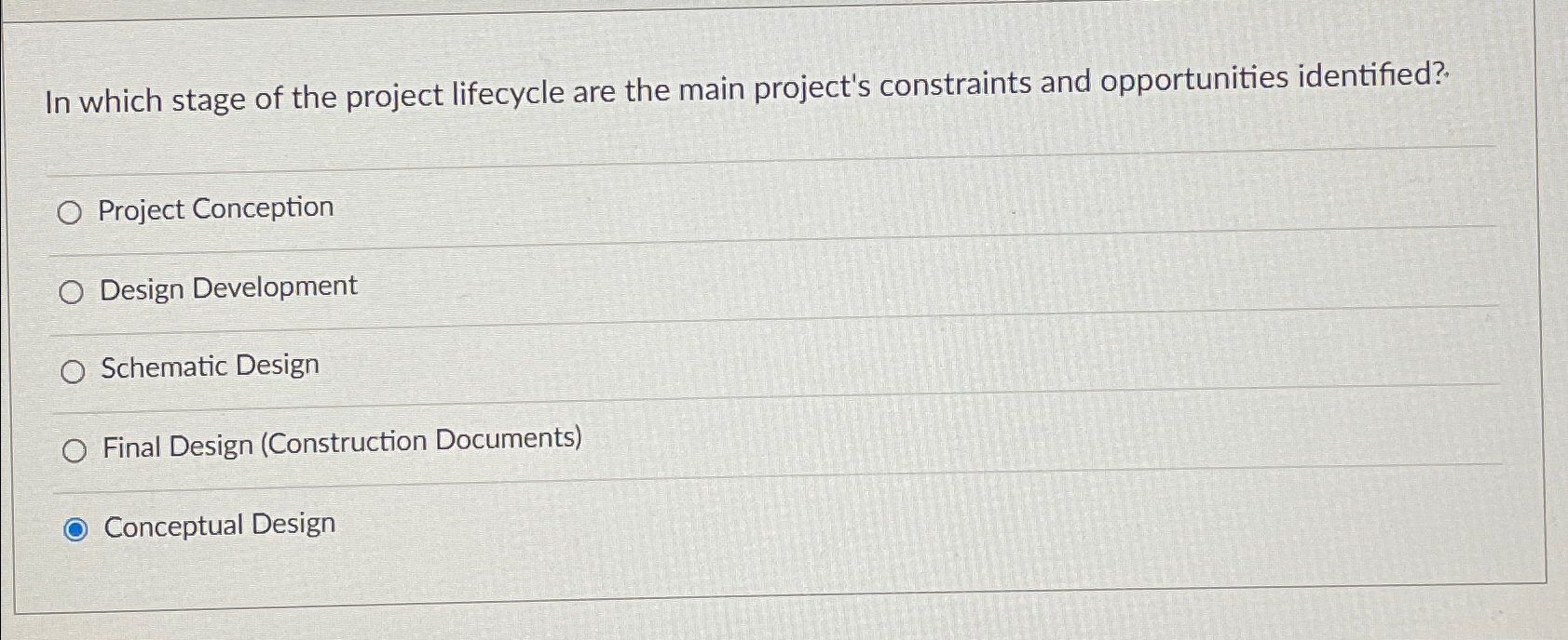 Solved In which stage of the project lifecycle are the main | Chegg.com