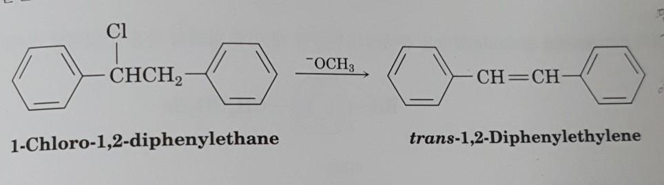 Solved 1-Chloro-1,2-diphenylethane undergoes E2 removal to | Chegg.com