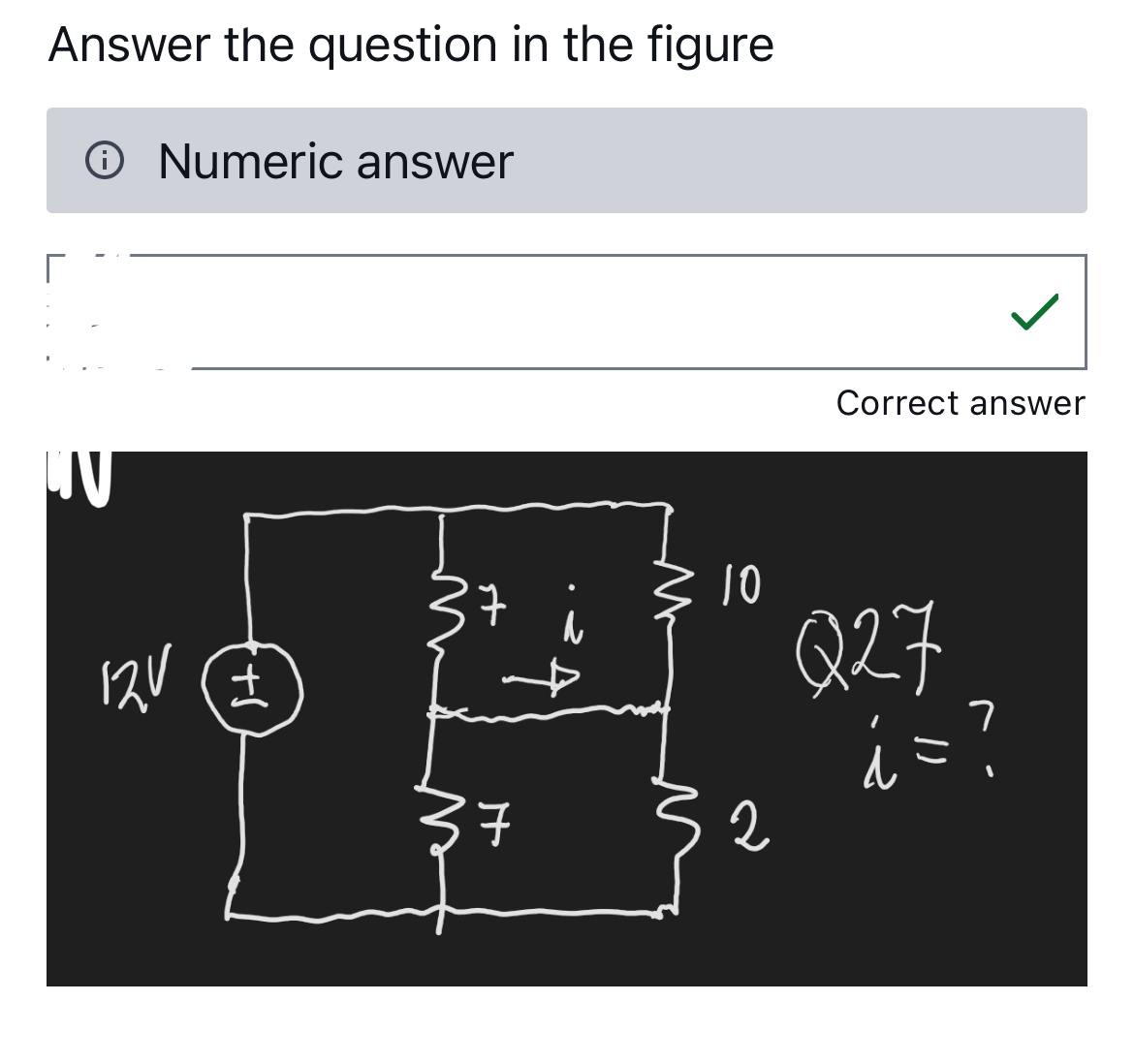 Solved Answer the question in the figure(i) ﻿Numeric answer | Chegg.com